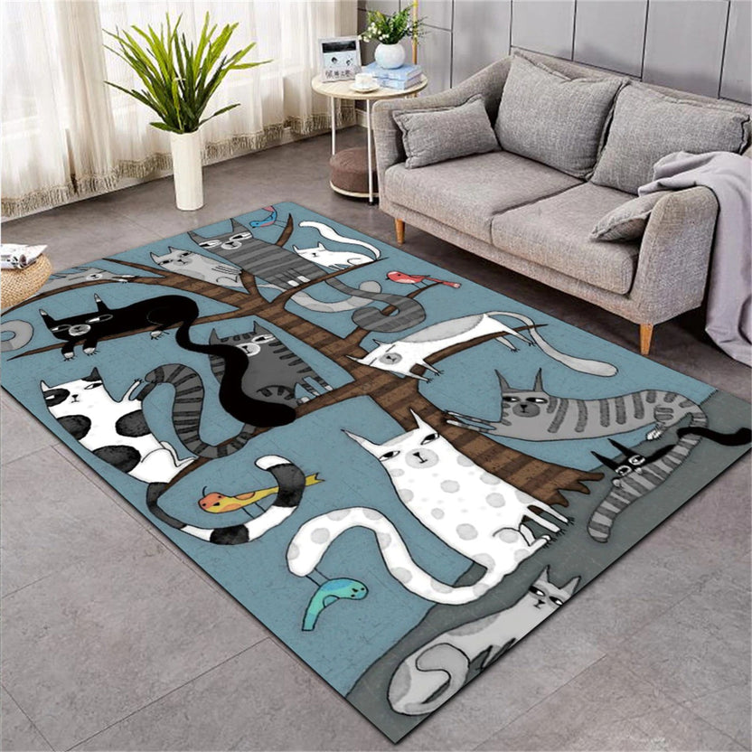 Living Room Cat Decorative Floor Mat – Barkermeow