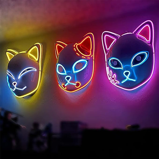 Halloween Demon Slayer Cat Face LED Mask – Barkermeow