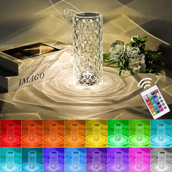 Touch Control Rose Crystal Lamp – Barkermeow