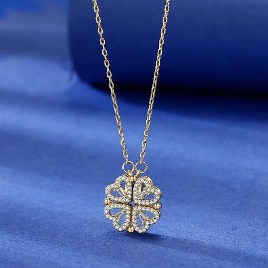 JESSE CLOVER HEART NECKLACE – Barkermeow