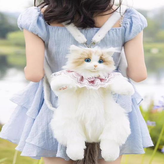 Ultra Realistic Handmade Ragdoll Plush Cat Bag – Barkermeow
