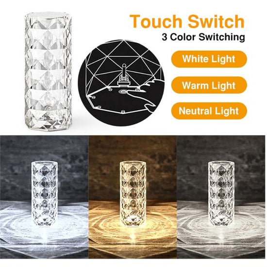 Touch Control Rose Crystal Lamp – barkermeow