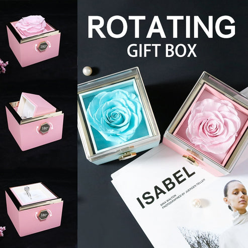 ROSEBOX Rotatable Preserved Rose Jewelry Box – Barkermeow