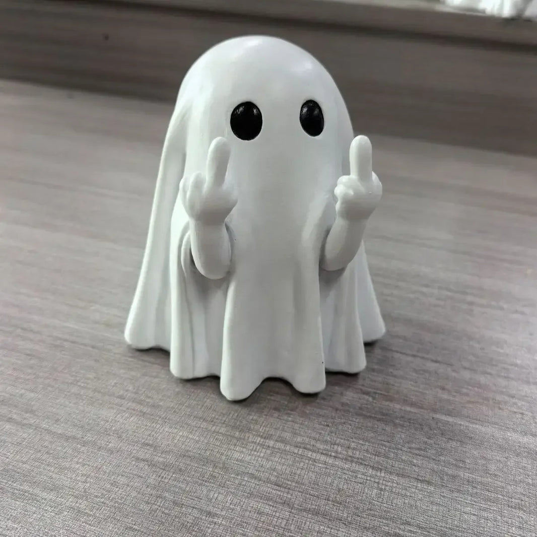 Middle Finger Ghost Statue – Barkermeow