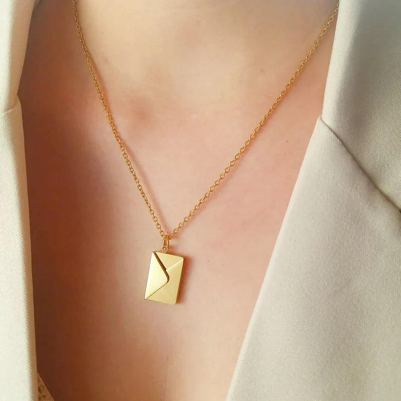 Handmade Personalized Envelope Love Letter Necklace – Barkermeow