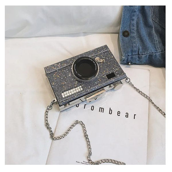 Glitter Camera Chain Clutch Bag – Barkermeow