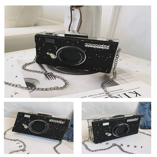 Glitter Camera Chain Clutch Bag – Barkermeow