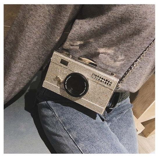 Glitter Camera Chain Clutch Bag – Barkermeow